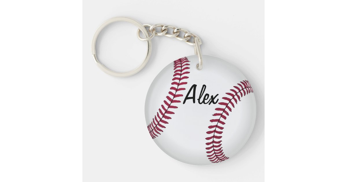 Double Sided Custom Baseball Key Chain | Zazzle