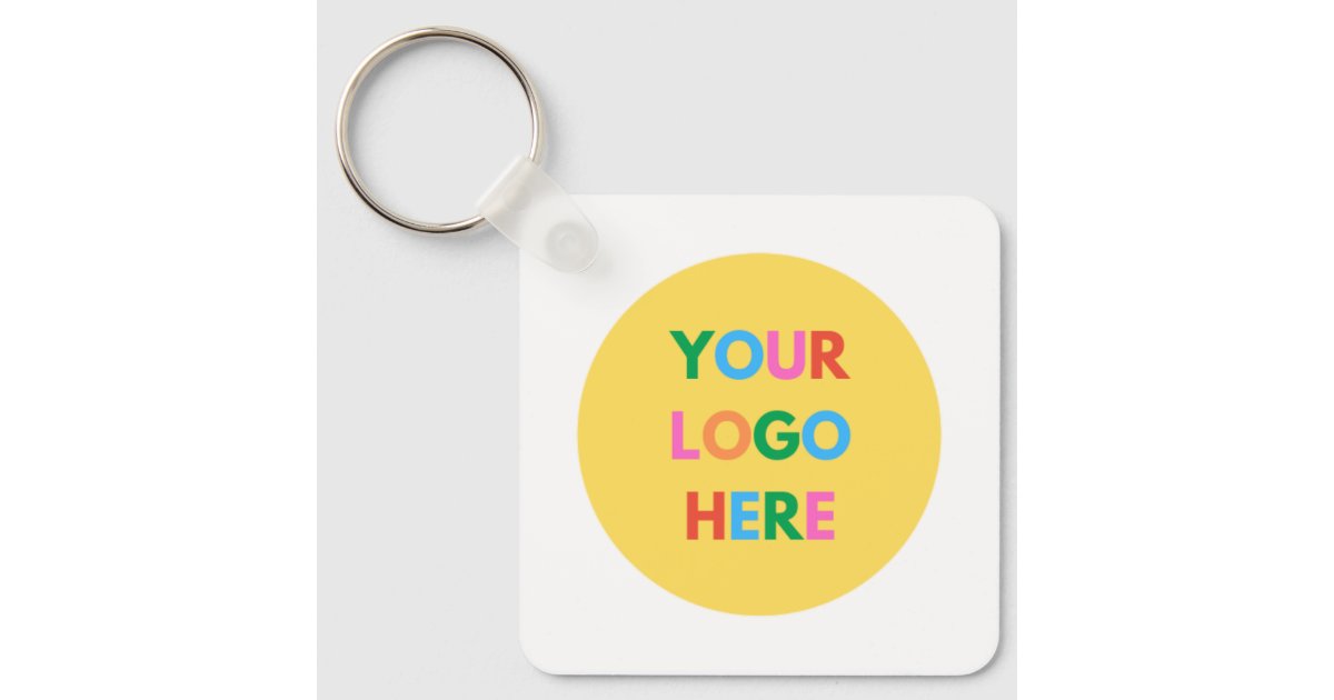 Double Sided Customized Promotional Business Logo Keychain | Zazzle