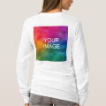 Double Sided Design Template Womens Long Sleeve T-Shirt | Zazzle