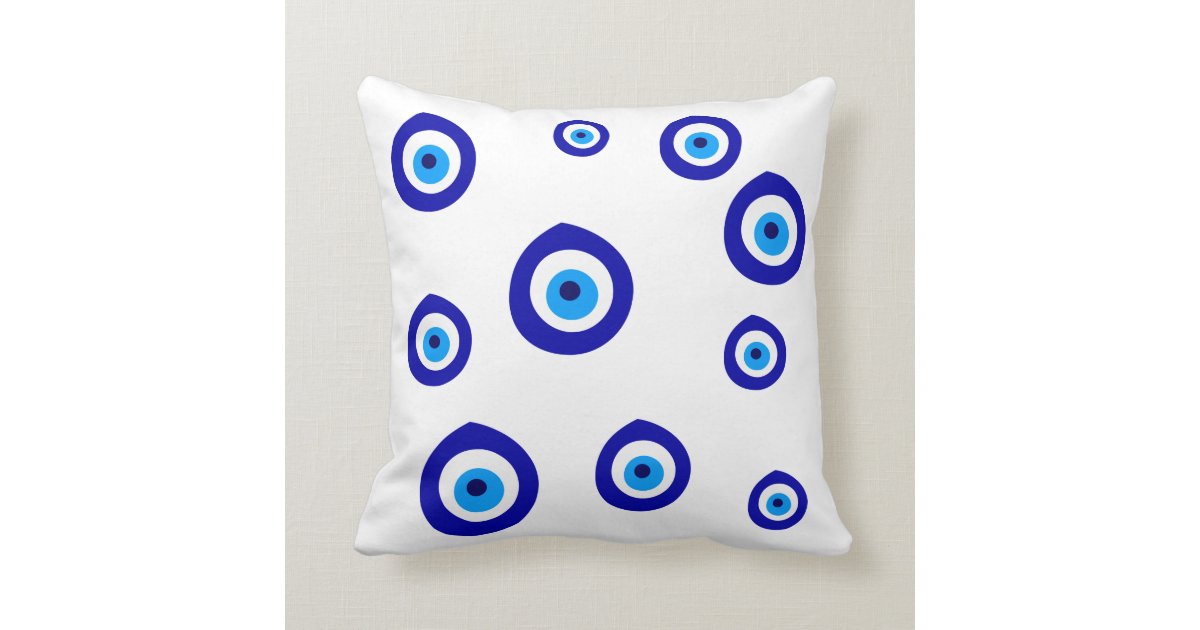 Double Sided Evil Eye Throw Pillow | Zazzle.com