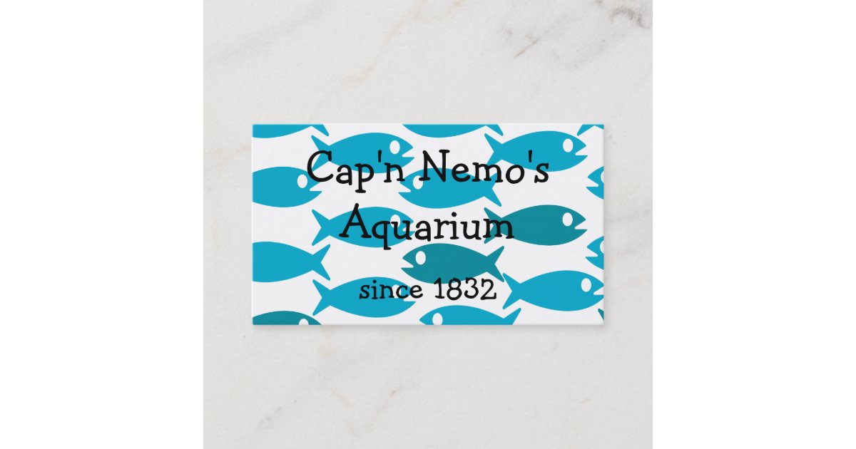 Double sided fish pattern business card | Zazzle