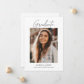 Double Sided Graduation Simple Modern Two Photo Announcement | Zazzle
