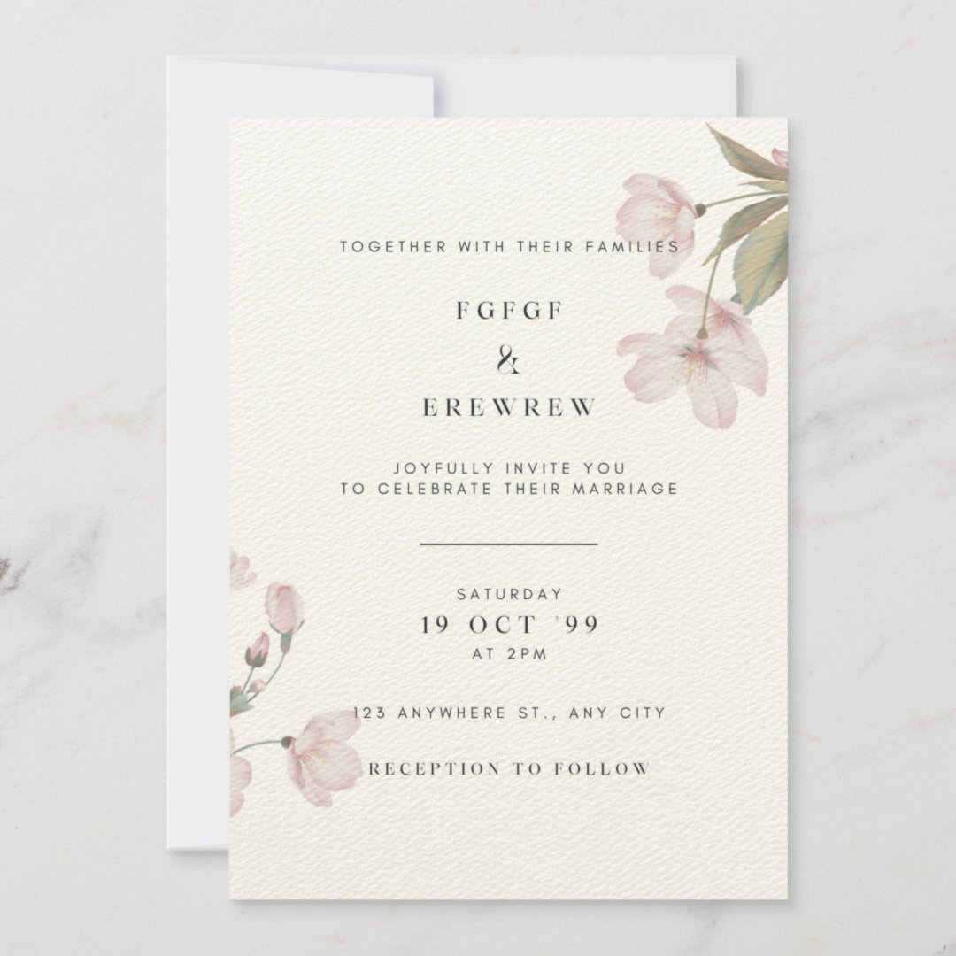 double sided invitation card | Zazzle