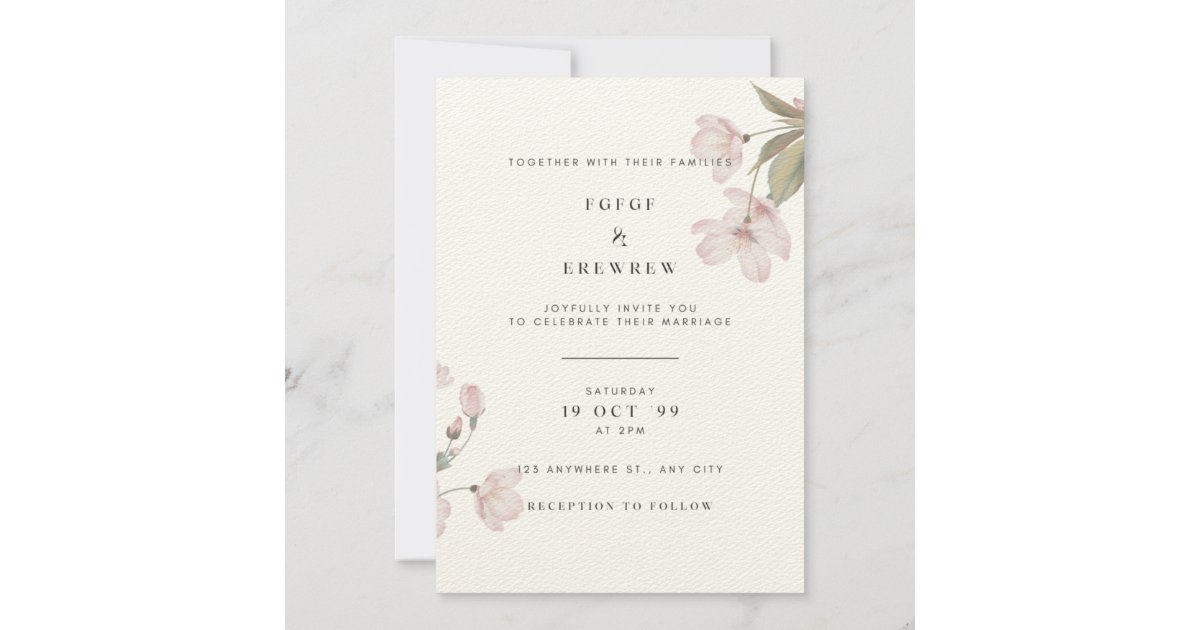 double sided invitation card | Zazzle