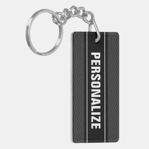 Double sided keychain | Personalize two sides | Zazzle