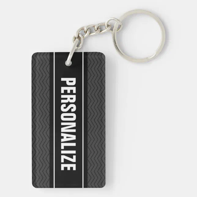 Double sided keychain | Personalize two sides | Zazzle