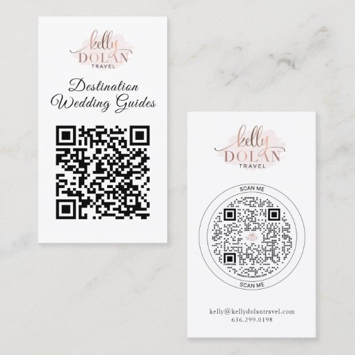 Double Sided Logo QR Code Business Card | Zazzle