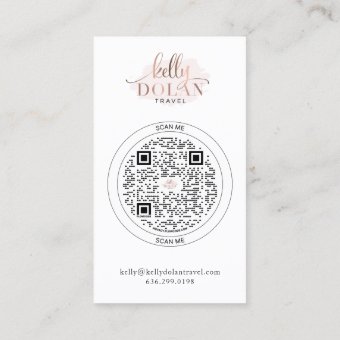Double Sided Logo QR Code Business Card | Zazzle