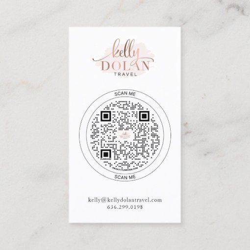 Double Sided Logo QR Code Business Card | Zazzle