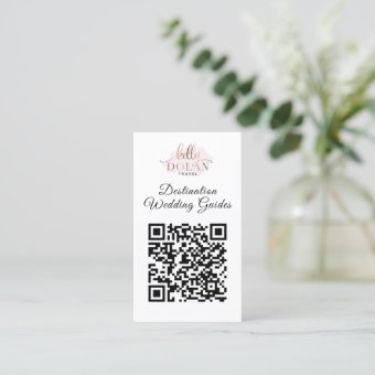 Double Sided Logo QR Code Business Card | Zazzle