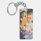 Double sided. Photo. Best MOM ever. Keychain | Zazzle