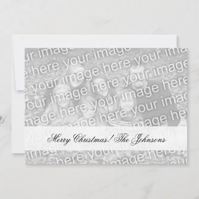 Double sided photo Christmas cards with two images | Zazzle