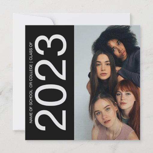 Double Sided Photo Group Graduation Party Invitation | Zazzle