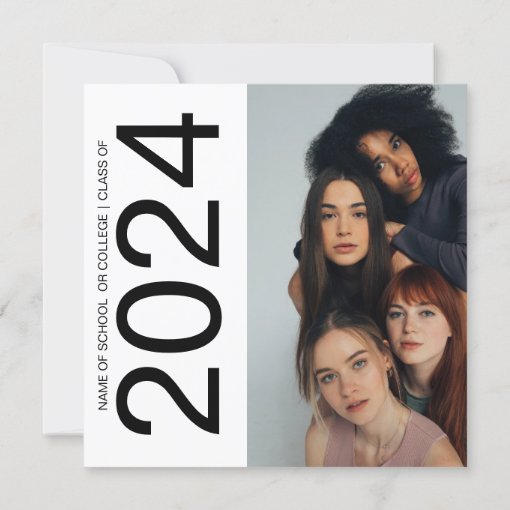 Double Sided Photo Group Graduation Party Invitation | Zazzle