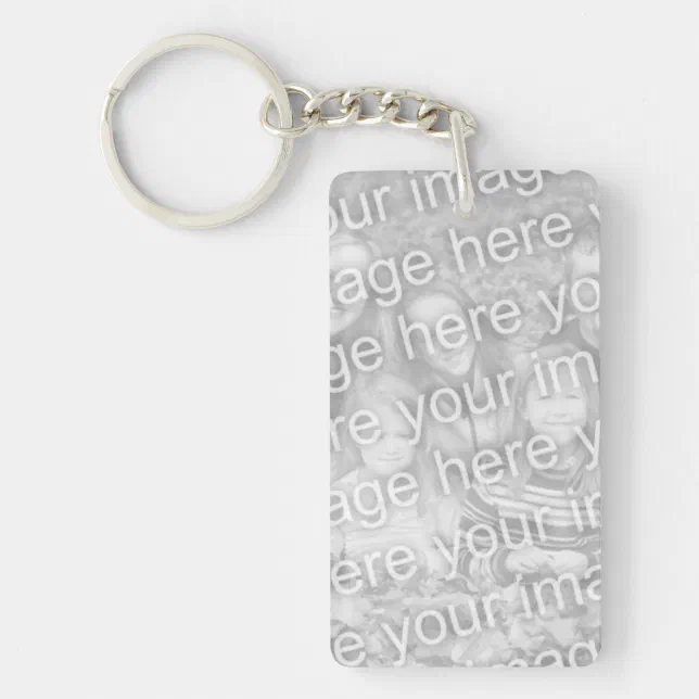 Double sided photo keychain | Image on two sides | Zazzle