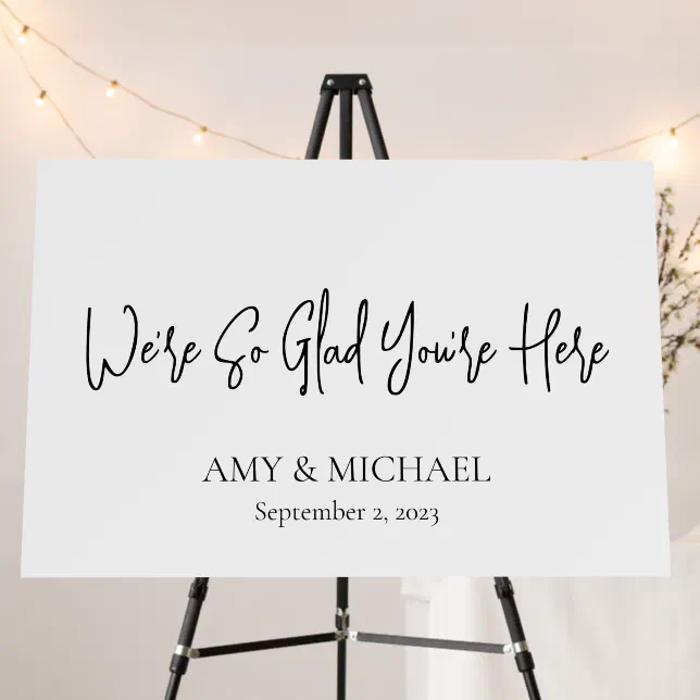 Double-Sided Rehearsal Dinner Wedding Welcome Sign | Zazzle