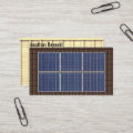 Double-Sided Rooftop Solar Energy Brown Roof Business Card | Zazzle