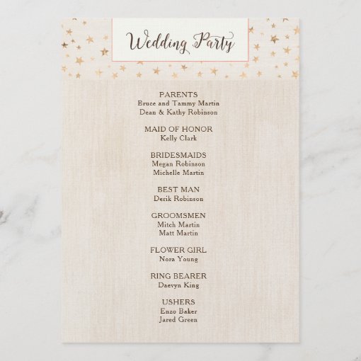 Double-Sided Rustic Wedding Ceremony Program | Zazzle