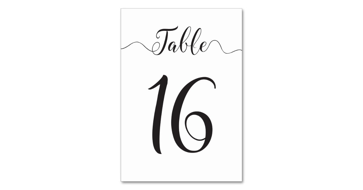 Double-Sided Table Numbers | Zazzle