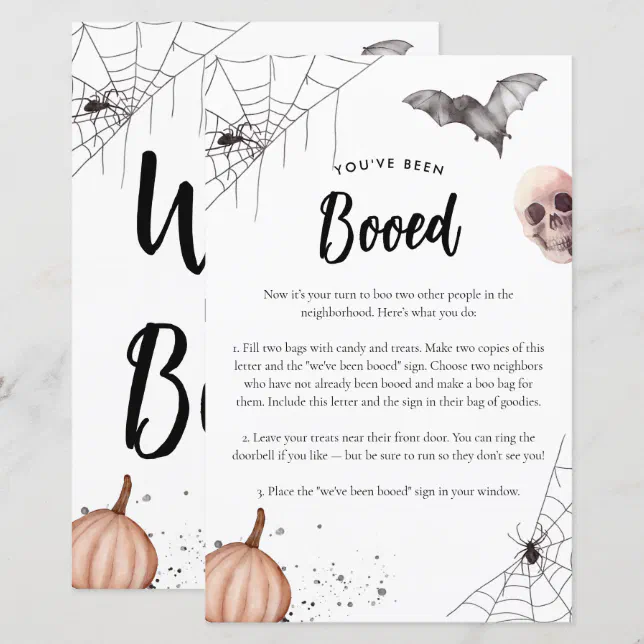 Double Sided You've Been Booed Halloween Game | Zazzle