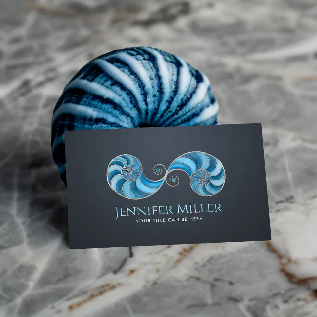 Double Spiral Nautilus Shell Business Card | Zazzle
