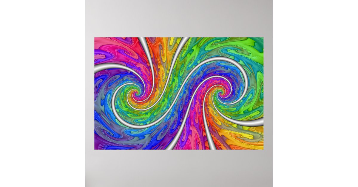 Double Spiral Poster | Zazzle