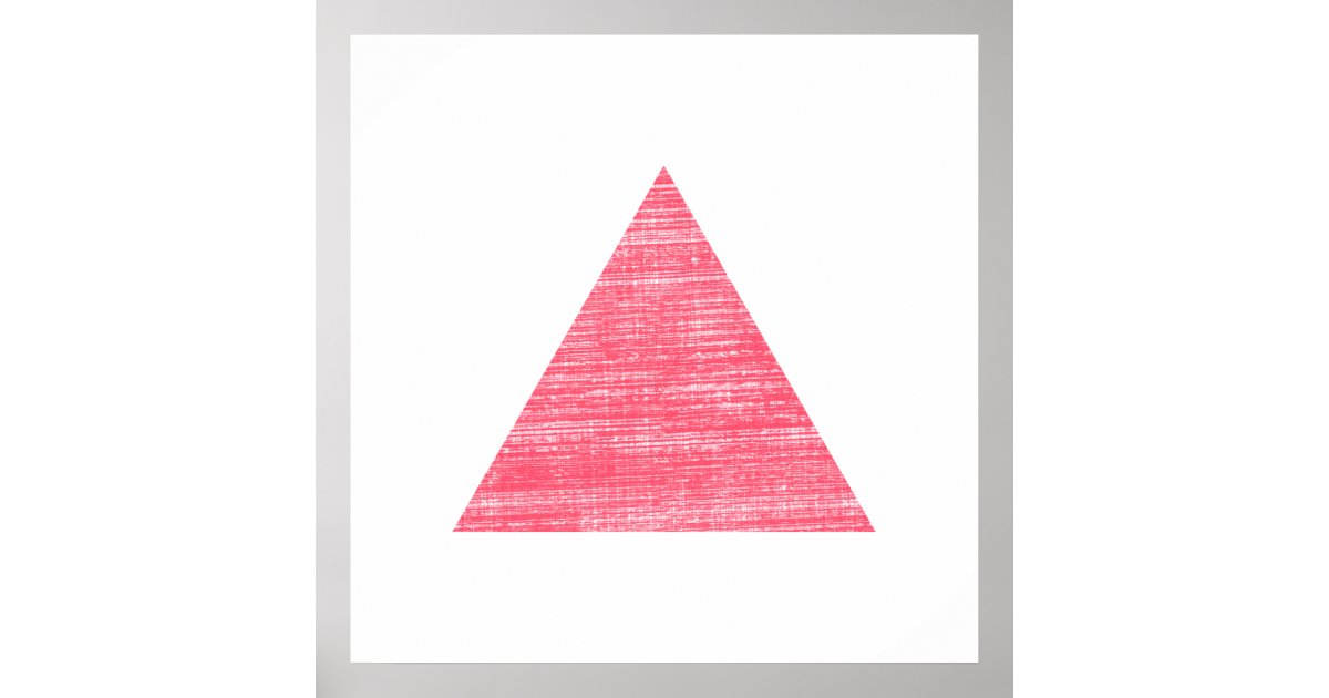 Double Stamped Pink Triangle Poster | Zazzle