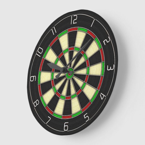 "Double Top" Classic Darts Dartboard Clock | Zazzle