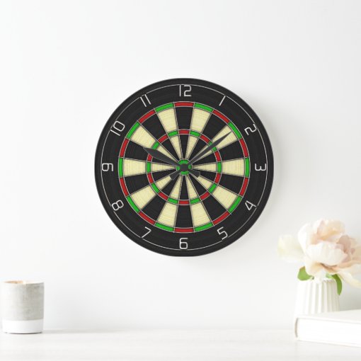 "Double Top" Classic Darts Dartboard Clock | Zazzle