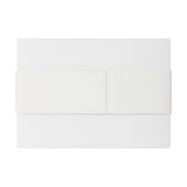 Double White Shadowed Border on Paper White Invitation Belly Band | Zazzle