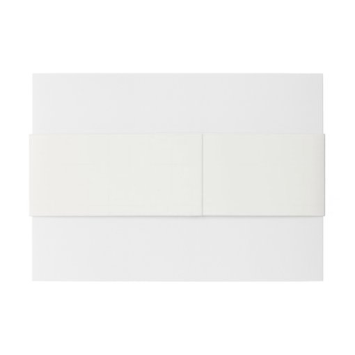 Double White Shadowed Border on Paper White Invitation Belly Band | Zazzle