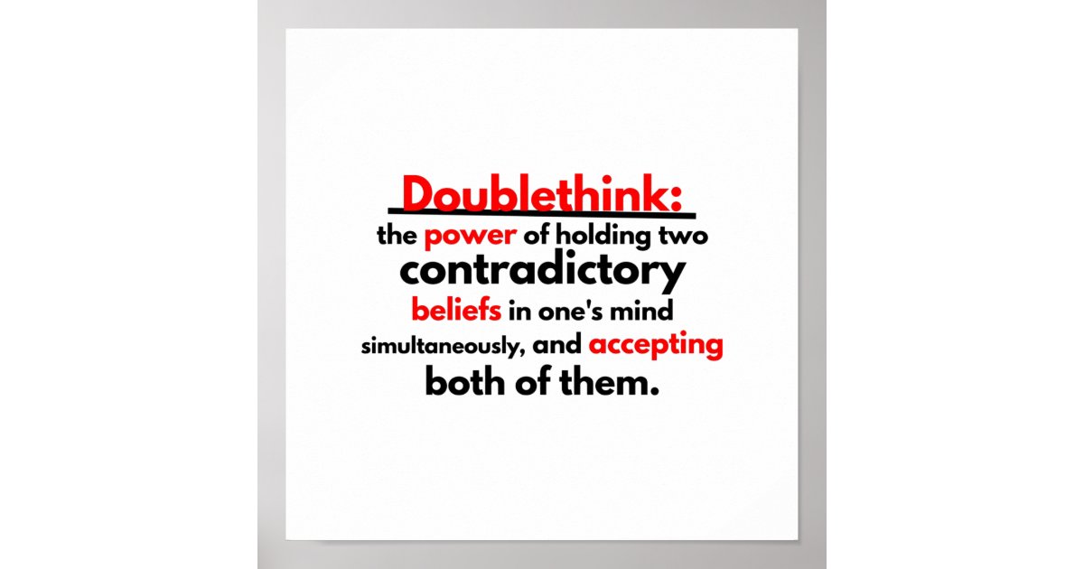 Doublethink Poster | Zazzle
