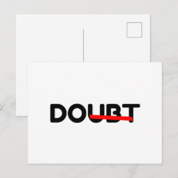 DOUBT, DO POSTCARD | Zazzle