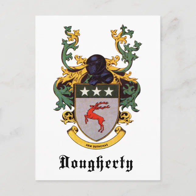 Dougherty Coat of Arms Postcard | Zazzle