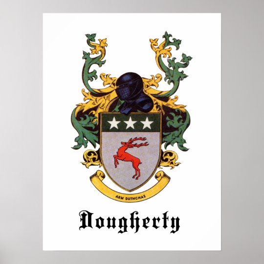 Dougherty Coat of Arms Poster | Zazzle.com