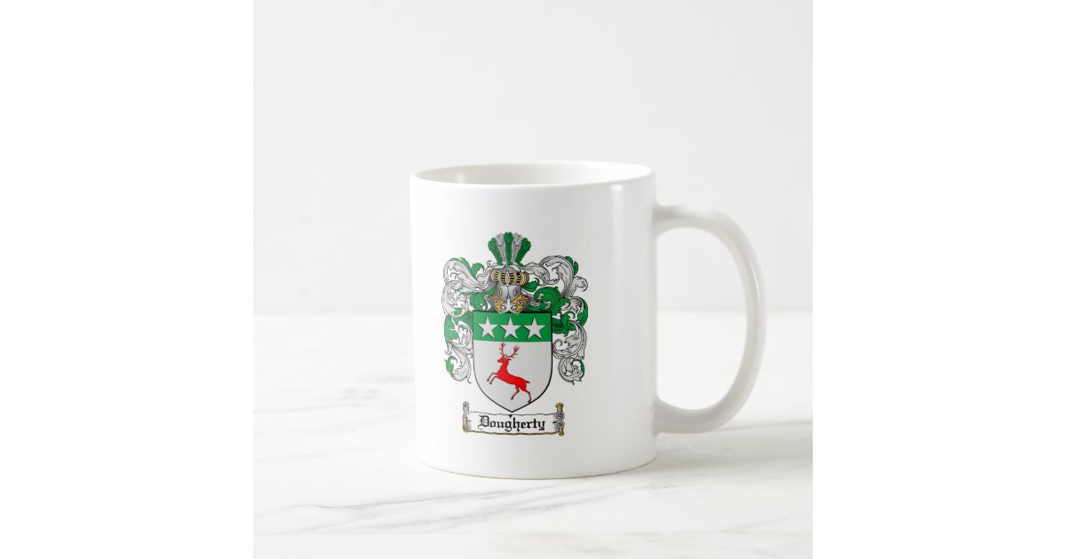 DOUGHERTY FAMILY CREST - DOUGHERTY COAT OF ARMS COFFEE MUG | Zazzle