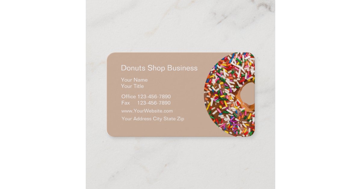 Doughnut Shop Business Cards | Zazzle