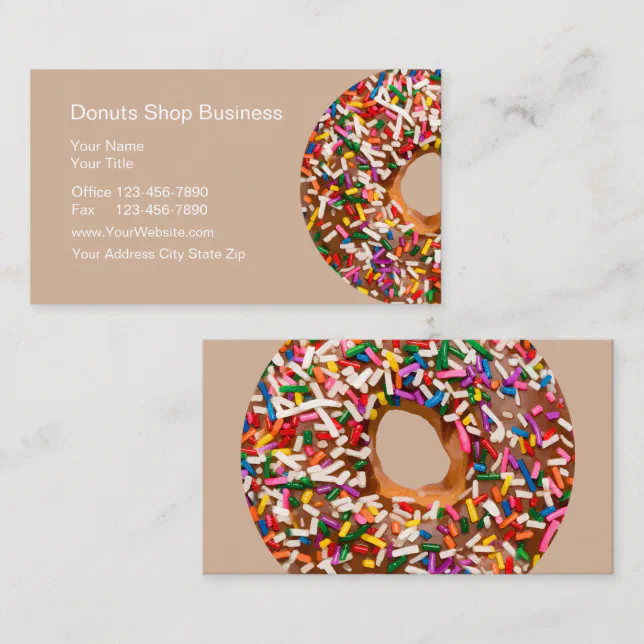 Doughnut Shop Business Cards | Zazzle