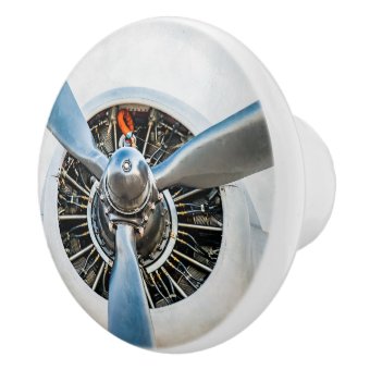 Douglas DC-3 Aircraft. Propeller Ceramic Knob | Zazzle