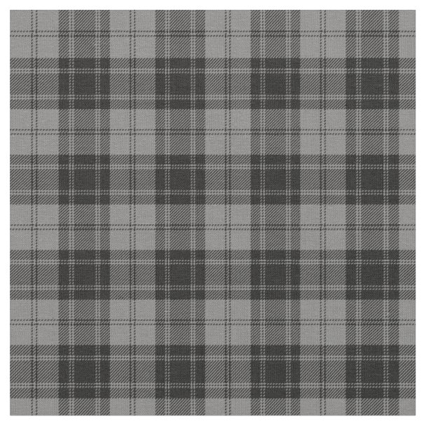 Grey Plaid Fabric | Zazzle