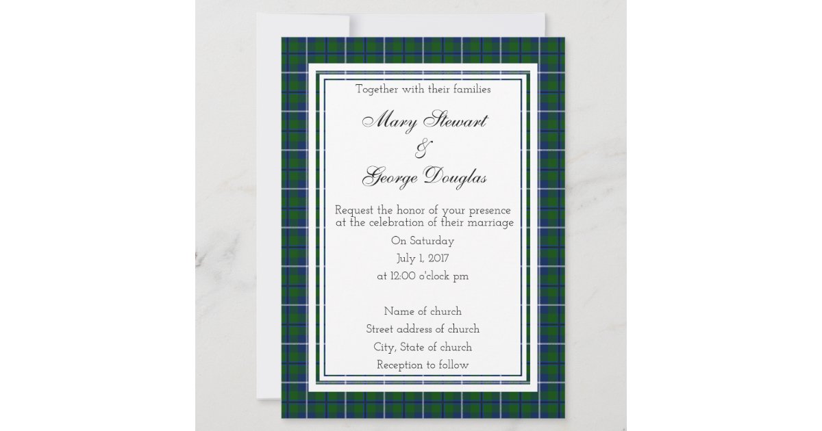 Douglas Scottish Wedding Invitation | Zazzle