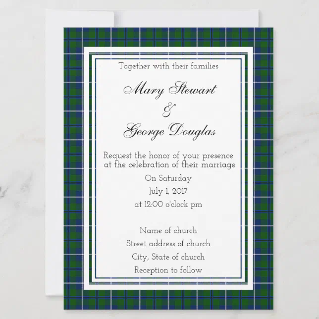 Douglas Scottish Wedding Invitation | Zazzle
