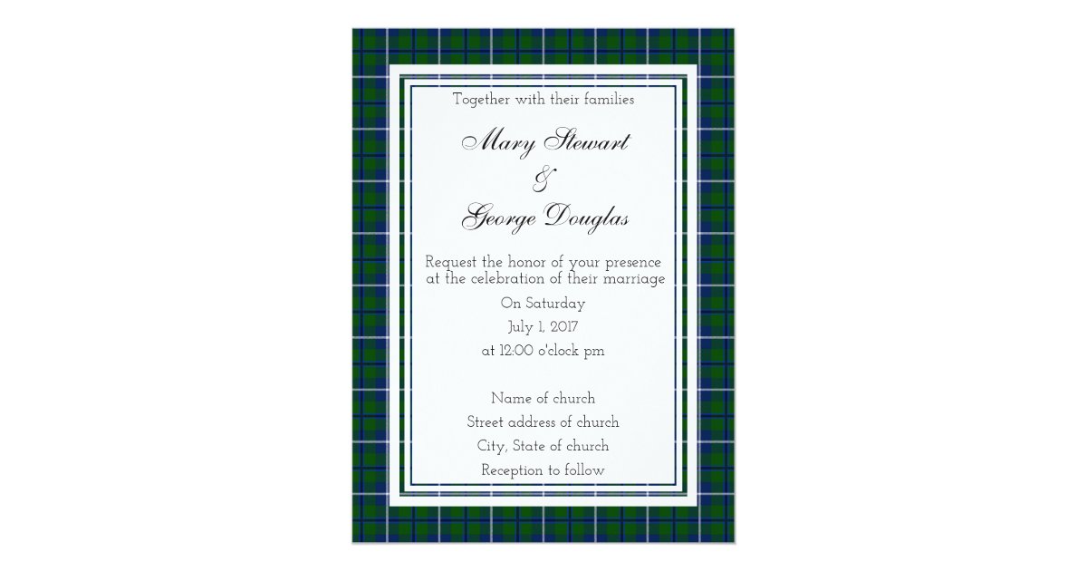 Douglas Scottish Wedding Invitation | Zazzle.com