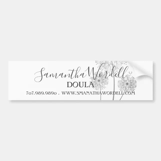 Doula Midwife Birth Services Bumper Sticker | Zazzle