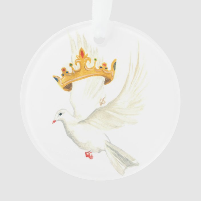 Dove and crown ornament | Zazzle.com