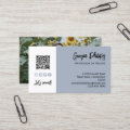 Dove Blue QR Code Photo Social Media Icons Business Card | Zazzle