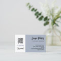 Dove Blue QR Code Photo Social Media Icons Business Card | Zazzle
