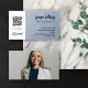 Dove Blue QR Code Photo Social Media Icons Business Card | Zazzle