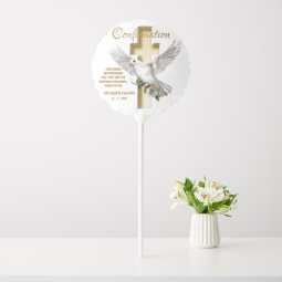 Dove Cross Confirmation Scripture Verse Balloon | Zazzle