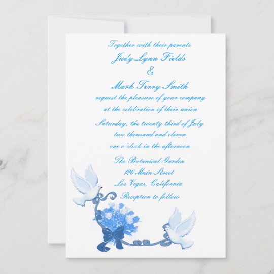 Dove Custom Wedding Invitation | Zazzle.com